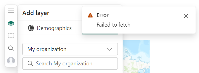 'Failed to fetch error' - Esri Community